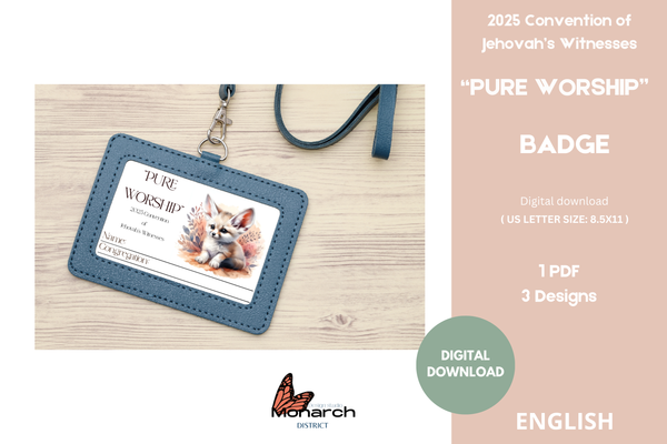DIGITAL | ENGLISH Badge Lapel 2025 Convention PURE WORSHIP. Version 2 ...